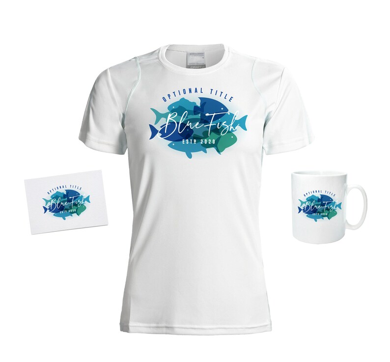 Customizable Blue Fish Logo: Sport Fishing Design - Personalized for ...