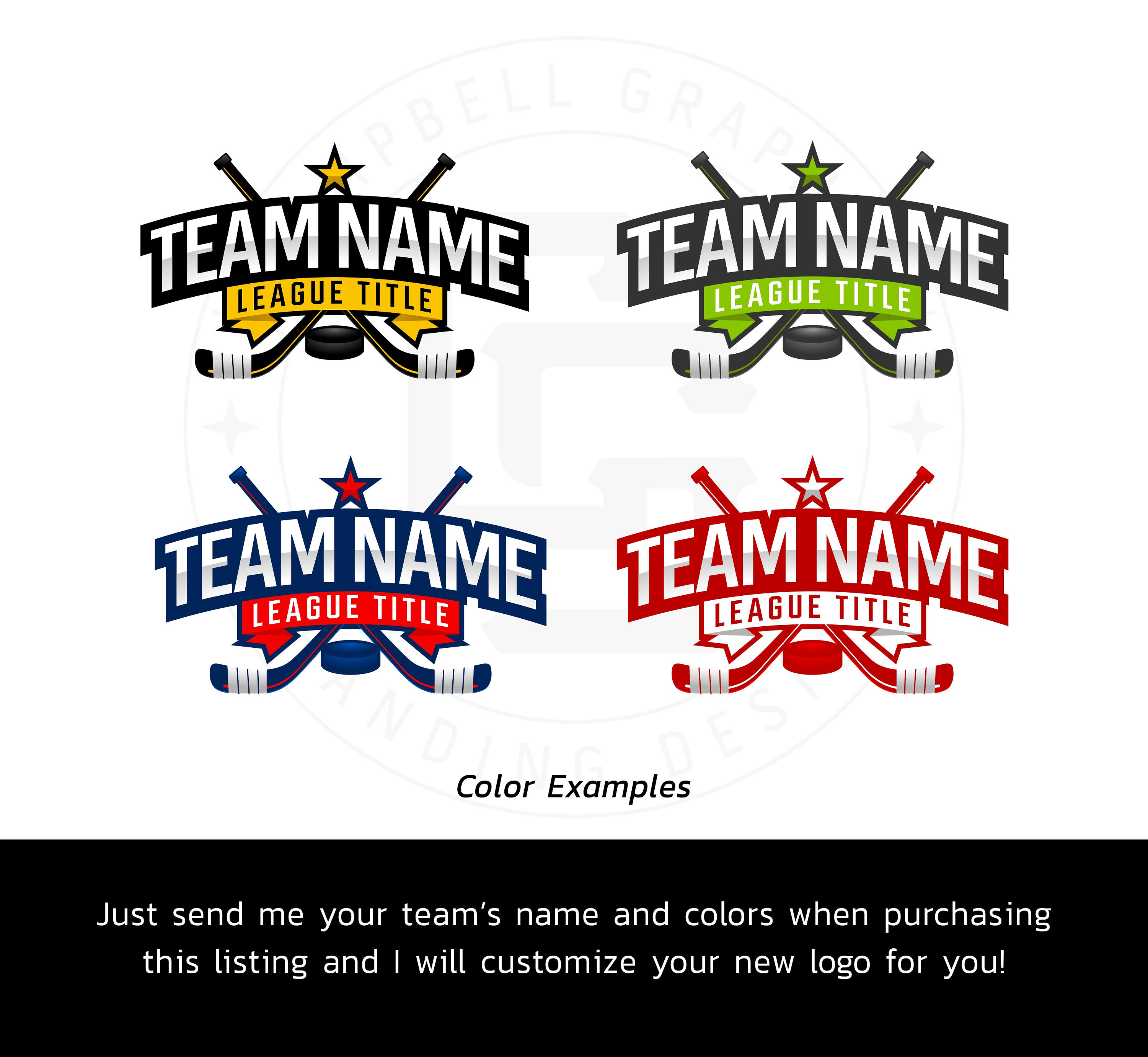 Customizable Logo Design Hockey Logo Hockey Team Logo Youth Hockey ...