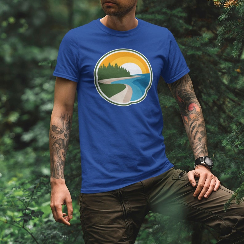 Customizable Logo Shoreline Logo Lake Logo River Logo Beach Logo Pine ...