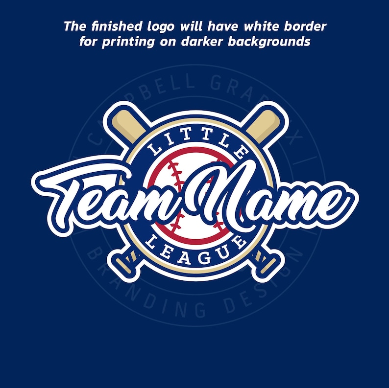 Customizable Baseball Team Logo Design: Personalized by the Artist for ...