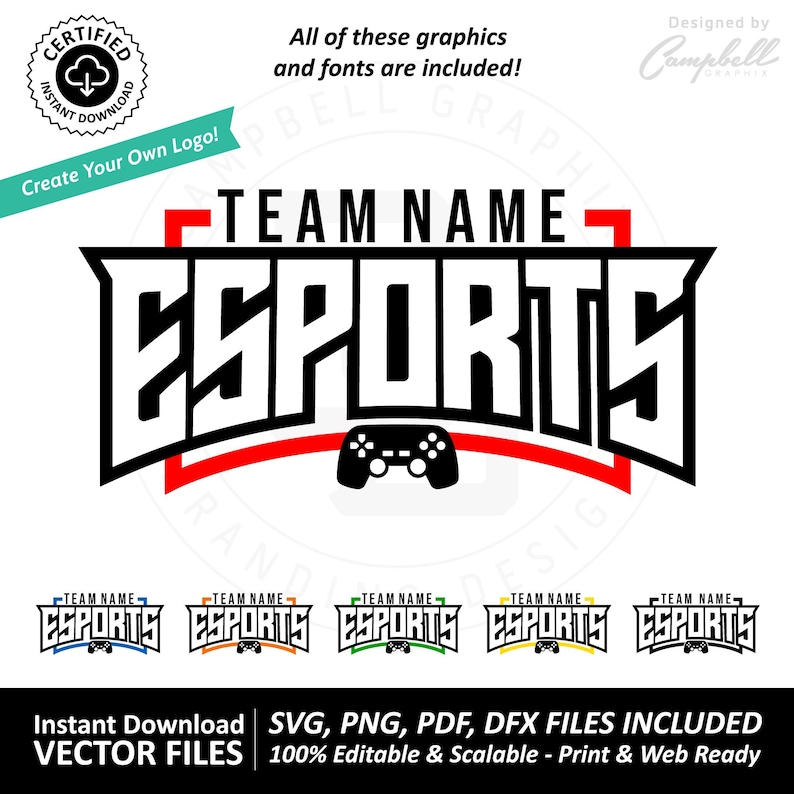 ESPORTS Logo SVG: DIY Customizable Design Template (instant Download ...