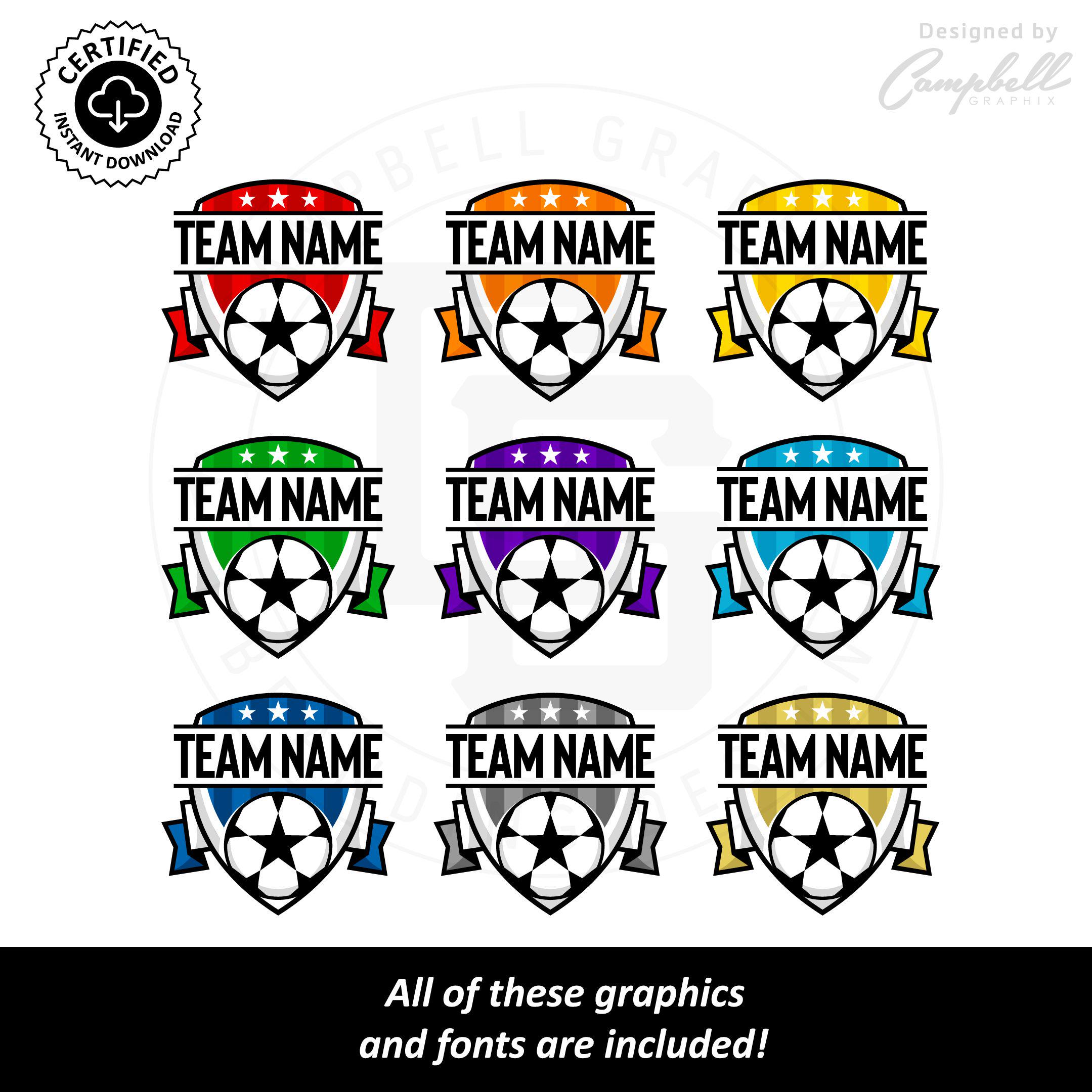 Soccer Logo - Instant Download - CYO Design - SVG, EPS, Cricut Files ...