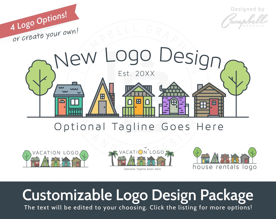 Customizable Tiny Houses Logo Design: Personalized by the Artist for ...