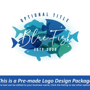 Customizable Blue Fish Logo: Sport Fishing Design - Personalized for ...