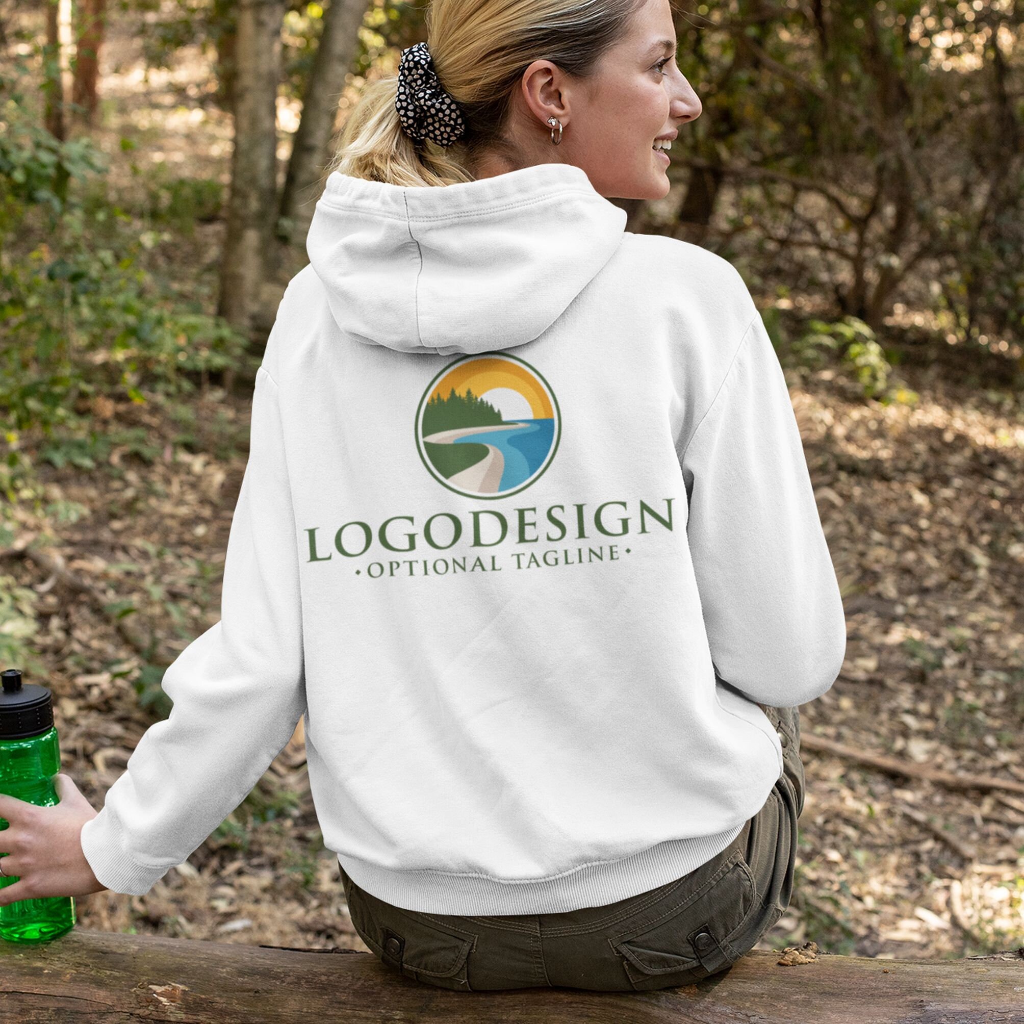 Customizable Logo Shoreline Logo Lake Logo River Logo Beach Logo Pine ...