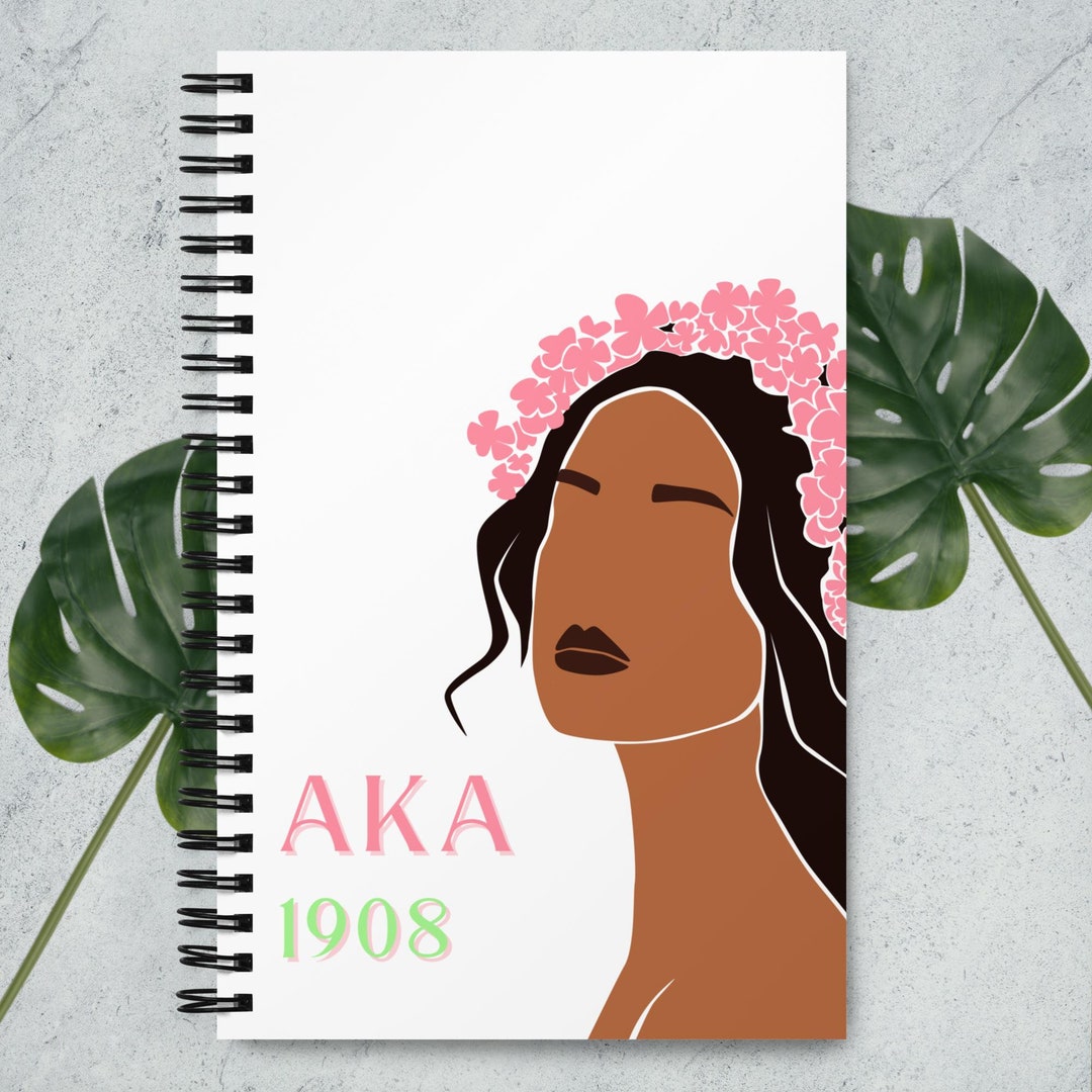 AKA 1908 Spiral Notebook - Aka Gift - Alpha Kappa Alpha Notebook - Aka ...