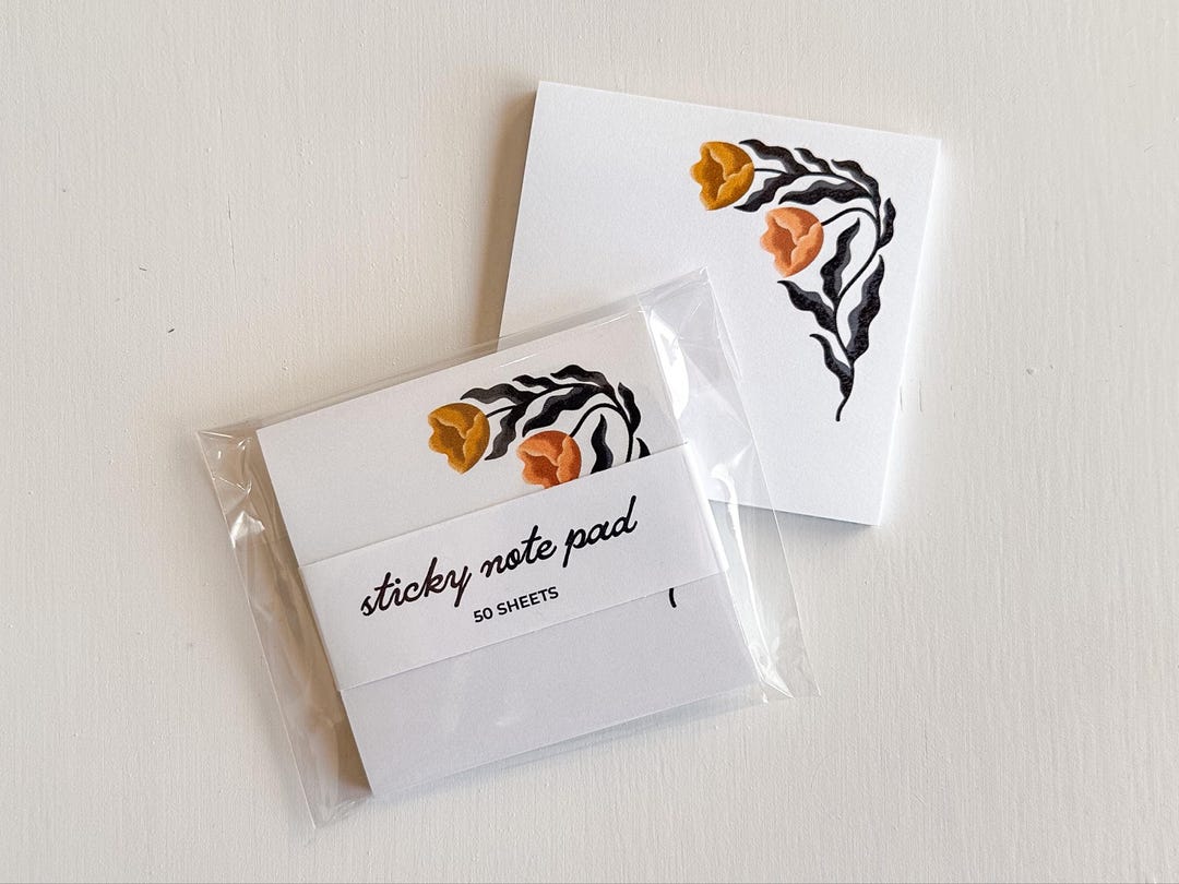 Floral Post-it Notes | Sticky Notes, Notepad, Stationery, Memo Pad ...