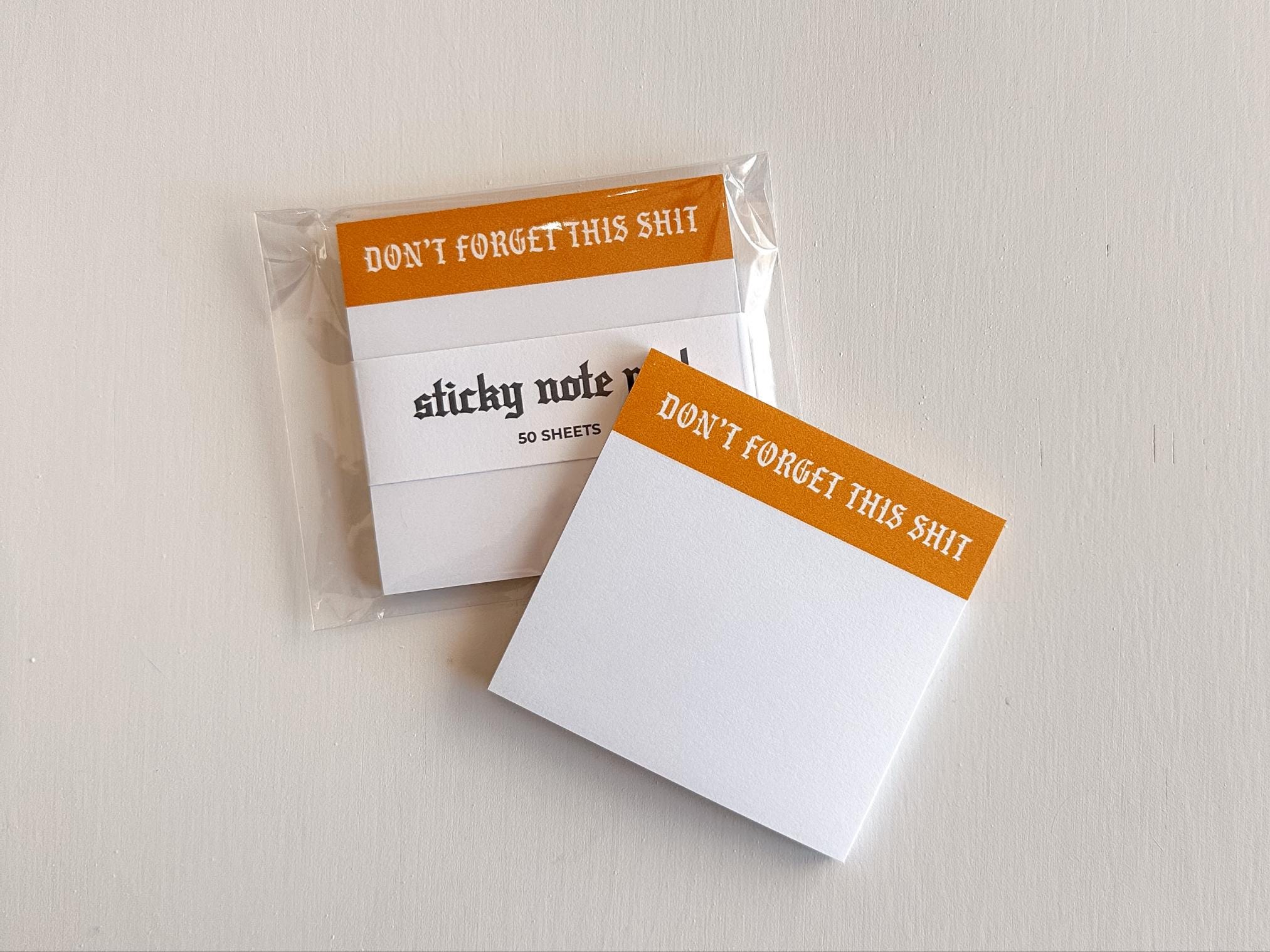 Don't Forget This Shit Post-it Notes Sticky Notes, Notepad, Stationery ...