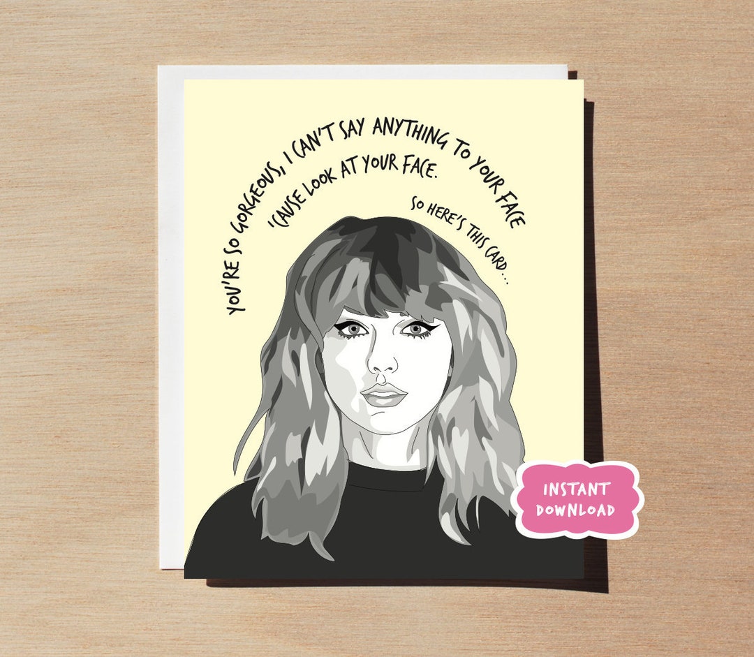 Taylor Swift Card PRINTABLE - Etsy