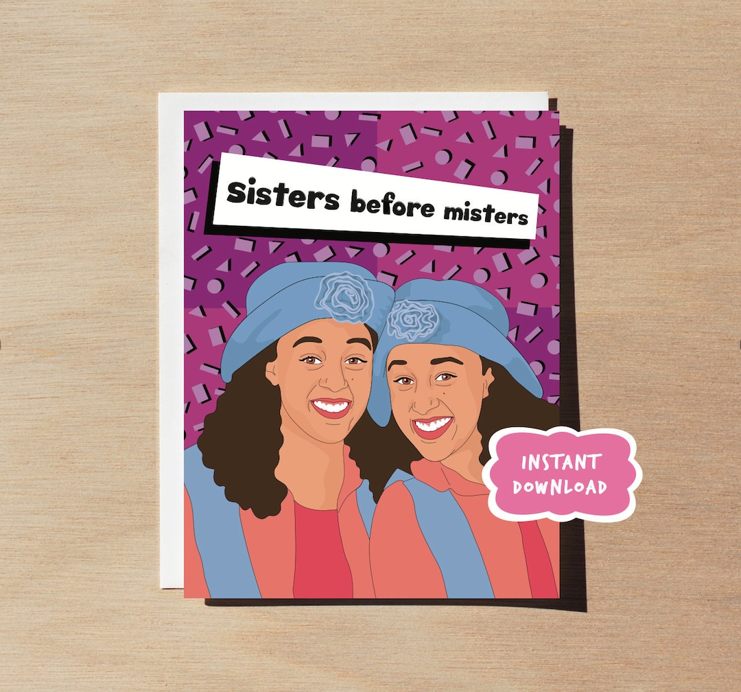 Sister Sister Greeting Card PRINTABLE - Etsy