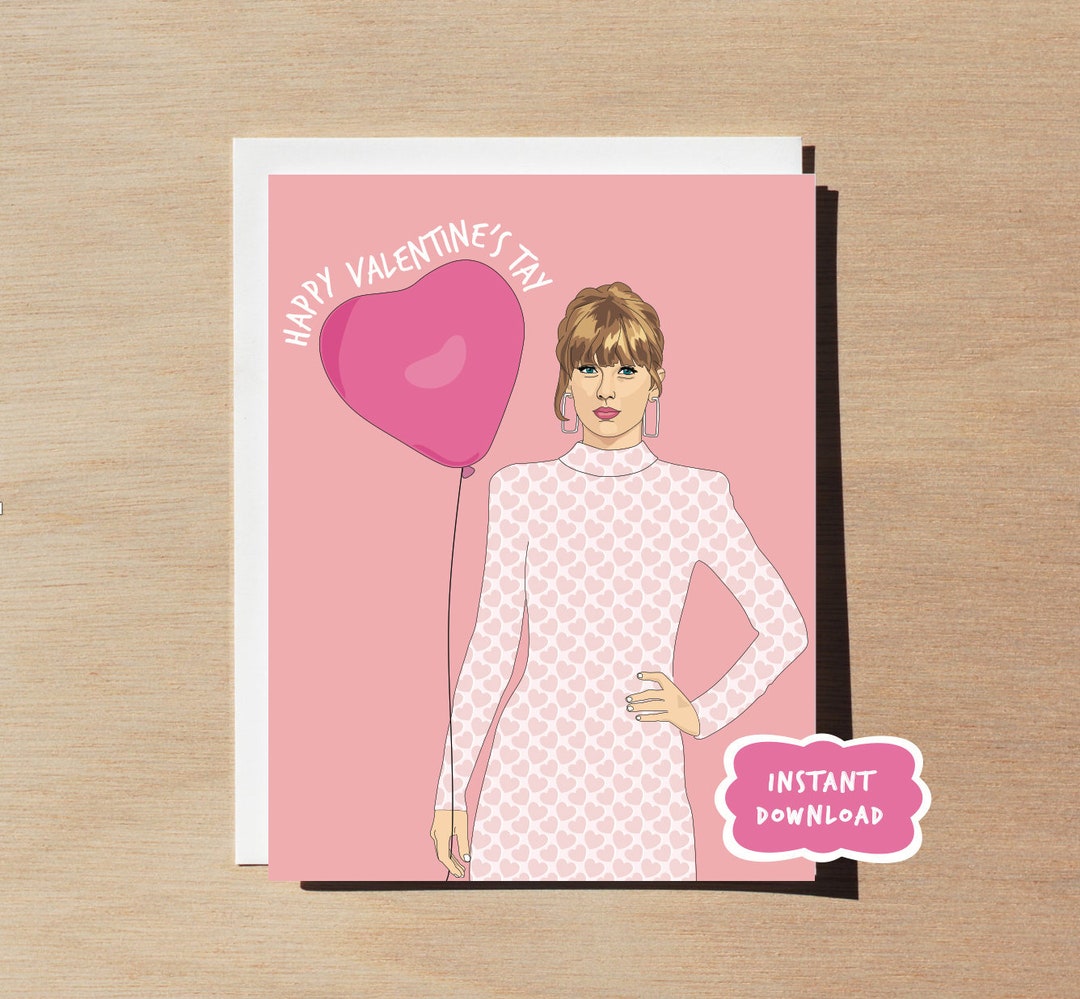 Taylor Swift Valentine's Day Card PRINTABLE - Etsy