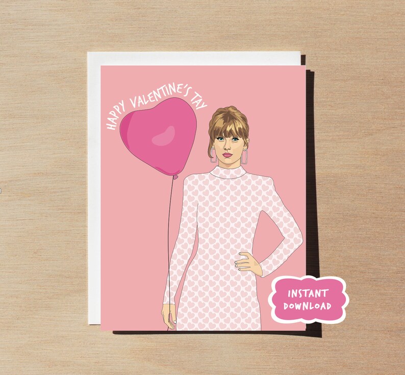 Taylor Swift Valentine's Day Card PRINTABLE - Etsy