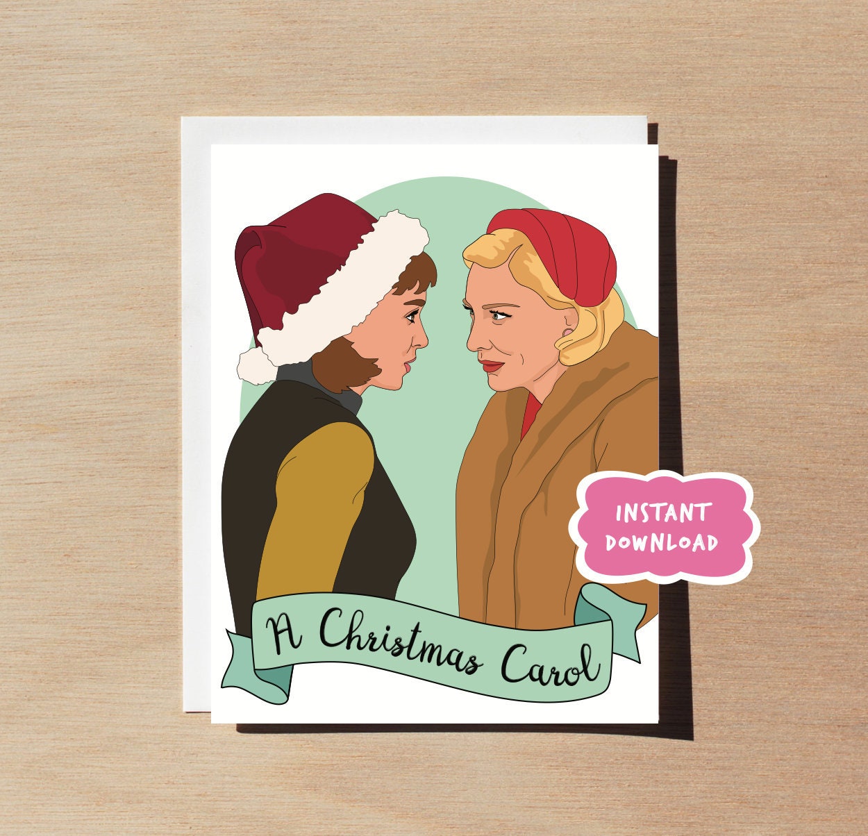 Carol Movie Christmas Card PRINTABLE - Etsy