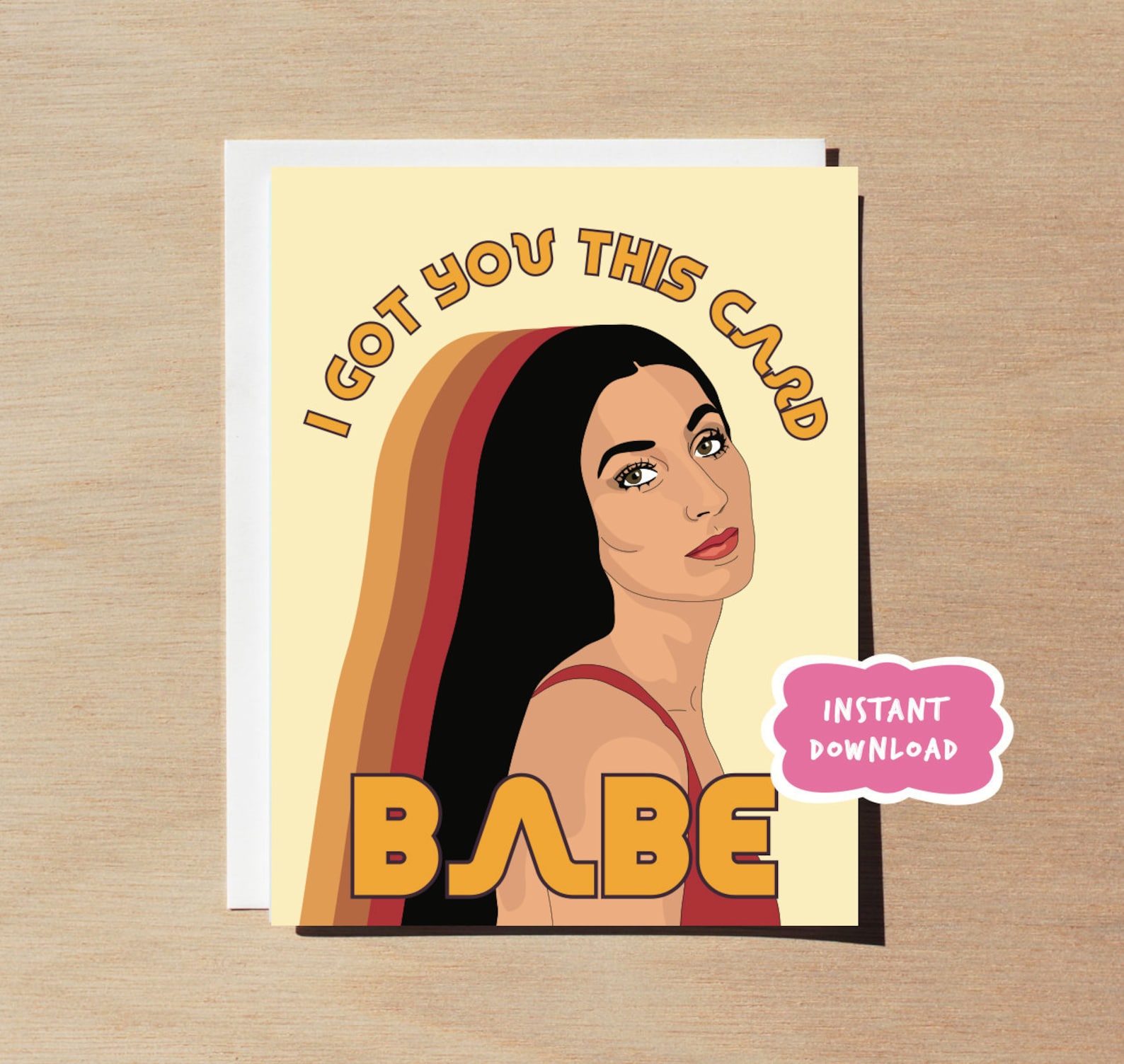 Cher Greeting Card PRINTABLE | Etsy