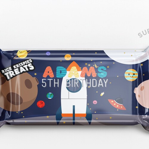 Space Chips Bag Printable Astronaut Birthday Gift Wrapper | Etsy