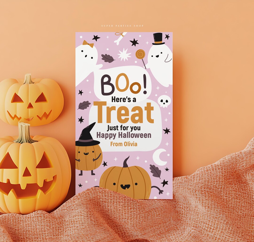 Halloween Favor Tag, Instant Download, Trick or Treat Favor Tag ...