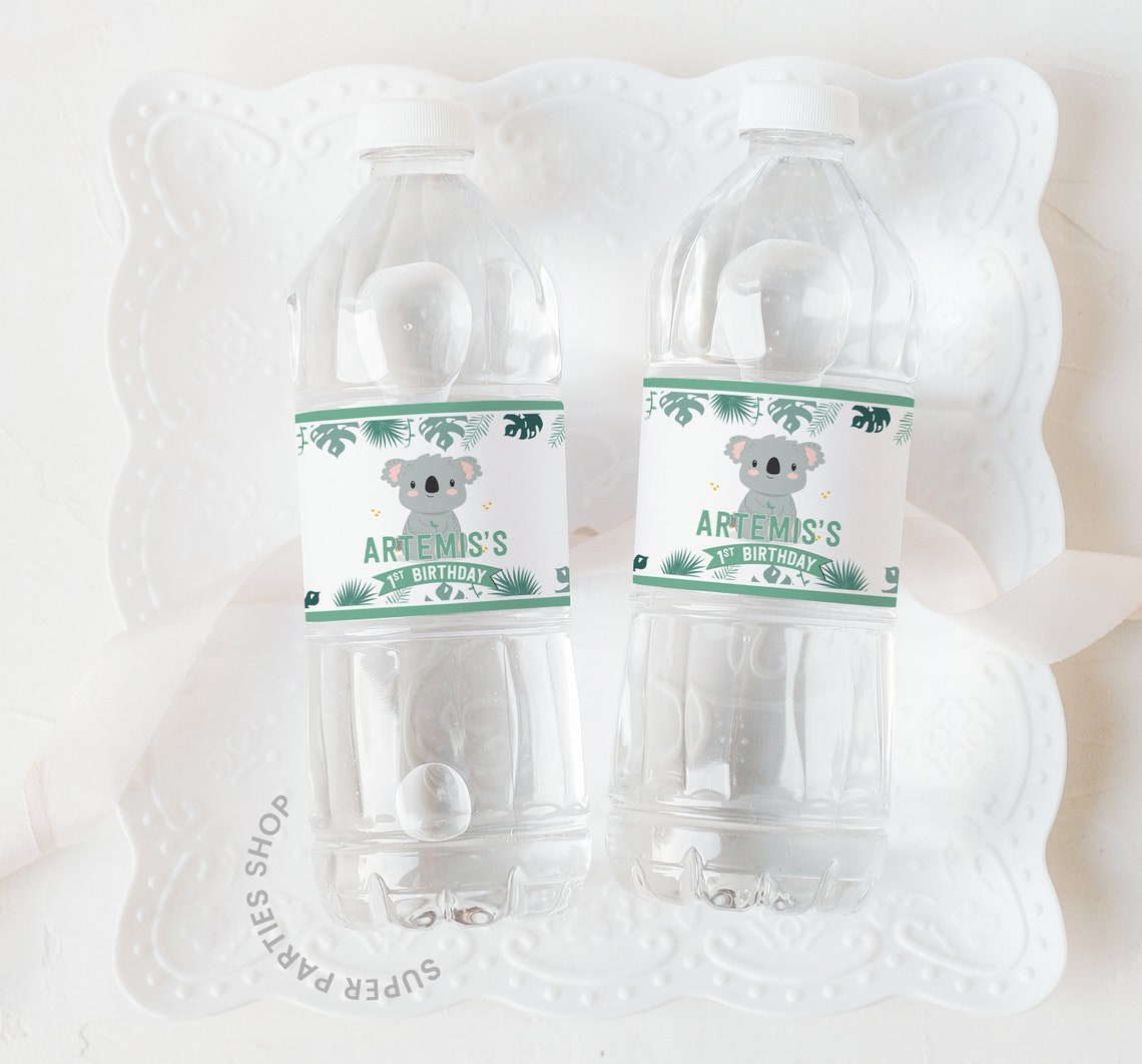Koala Bottle Label Printable Australian Theme Party Koala - Etsy
