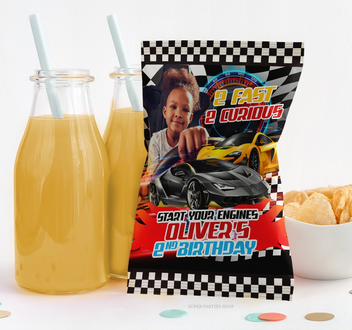 Race Cars Chip Bags Printable Snack Treat Roadster - Etsy