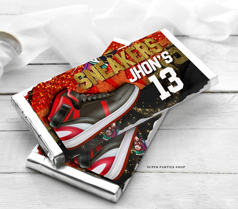 Sneakers Candy Bar Wrapper Printable Sneaker Ball Decoration - Etsy