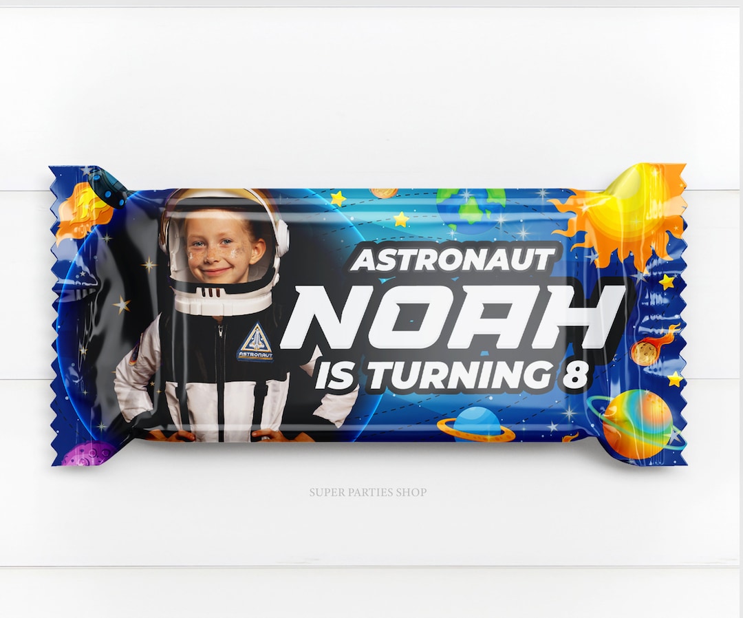 Space Rice Krispies Treats Printable Astronaut Birthday Gift Wrapper ...