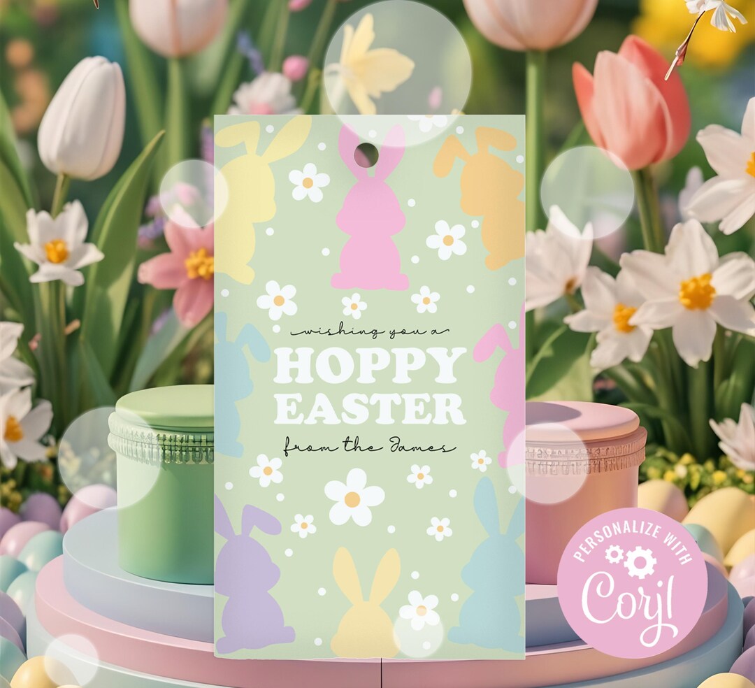 Editable Easter Tag Hoppy Easter, Good Egg, Gift Tags, Easter Favor ...