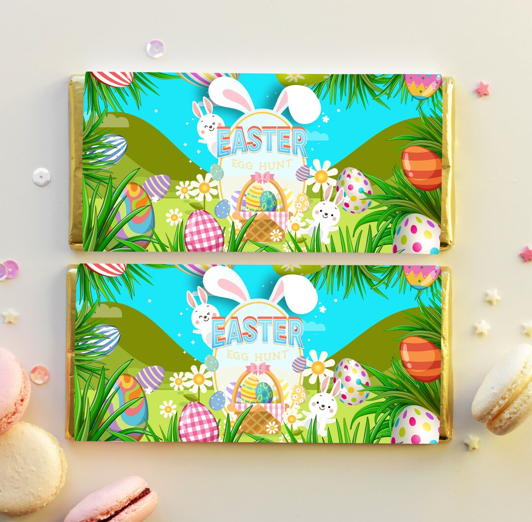 Easter Candy Bar Wrapper Digital Download Printable Template, Snack Bar ...