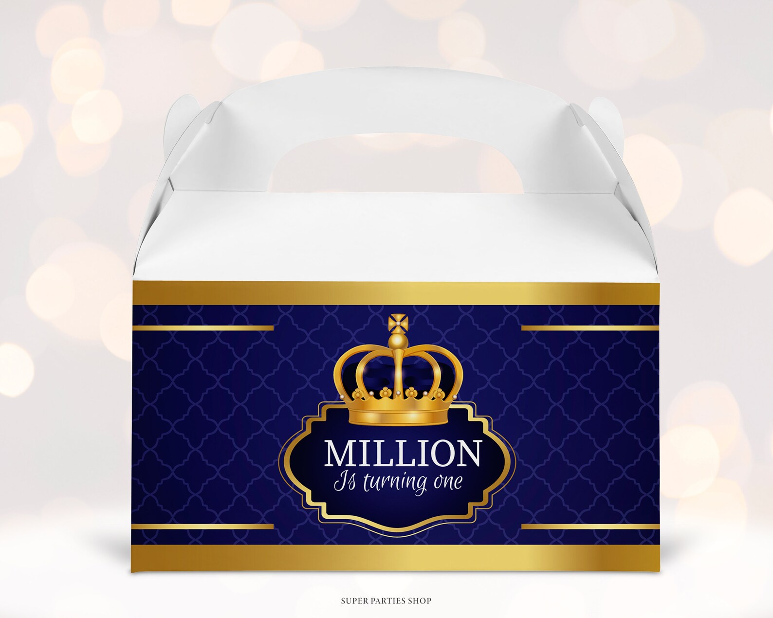 Royal Prince Baby Shower Printable Gable Box, Prince Potatoes Candy Box ...