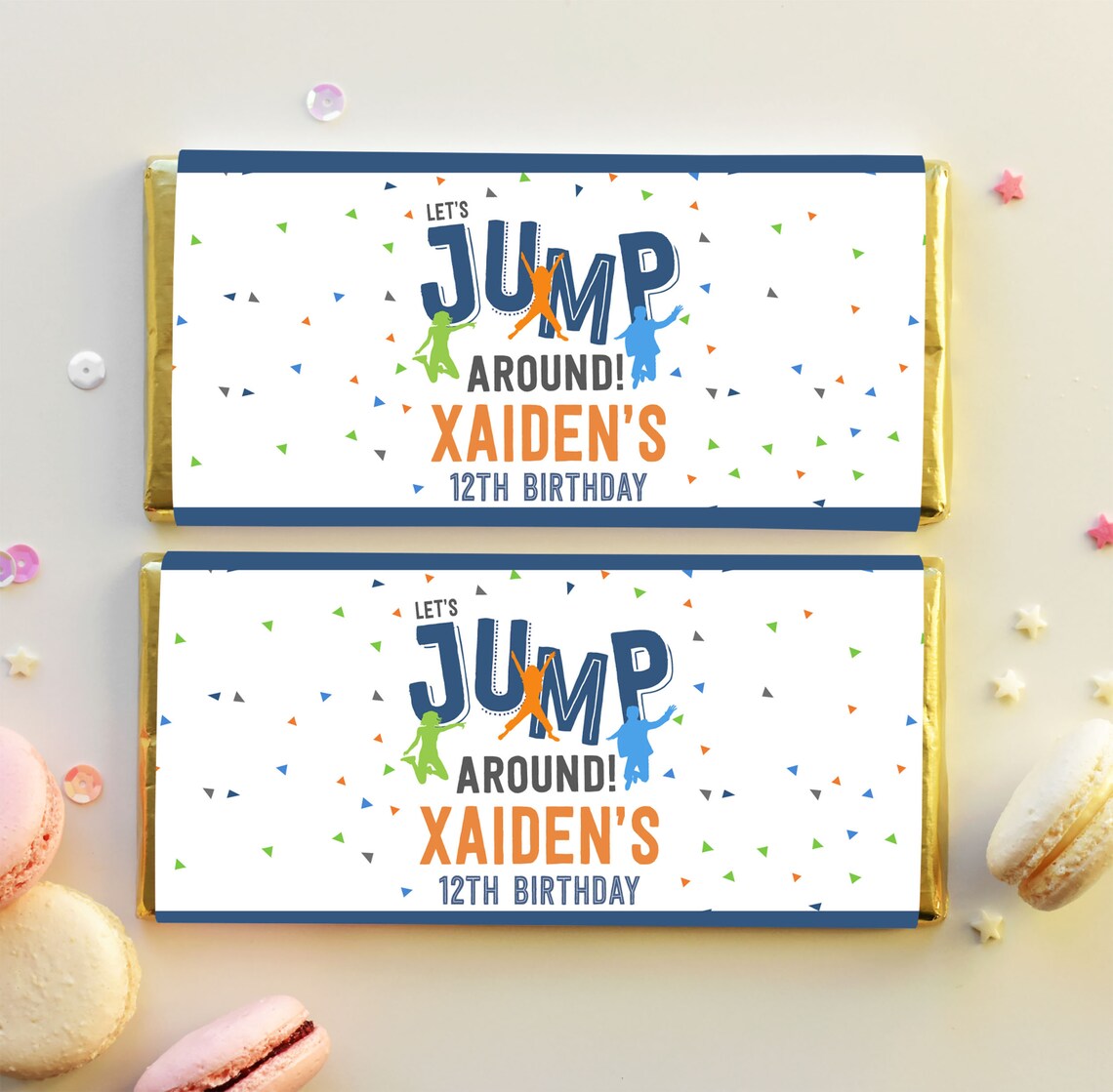 Jump Party Candy Bar 1.55 Oz Bounce House Candy Bar Air - Etsy