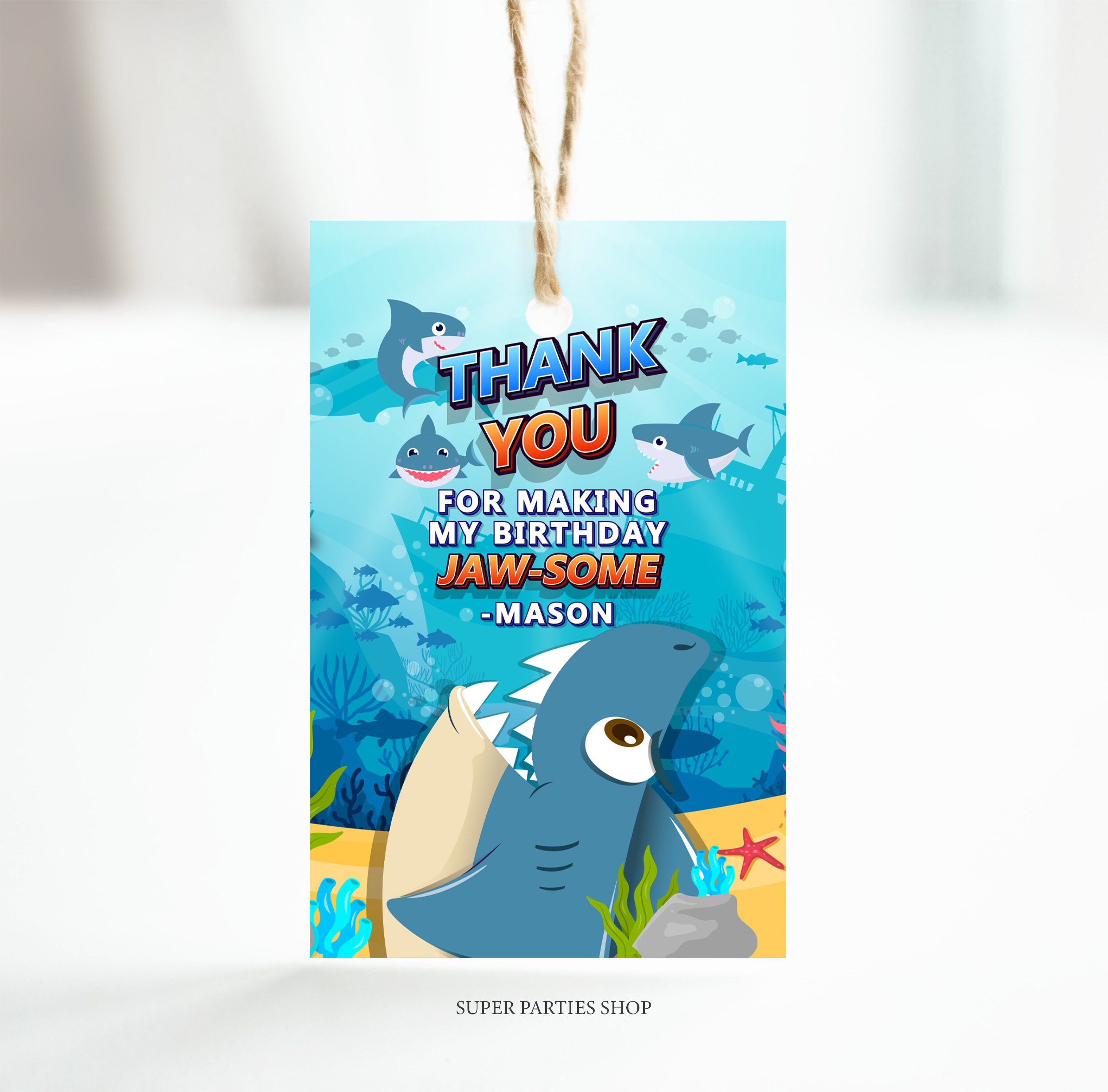 Shark Attack BUNDLE PARTY Kit Printable Shark Chip Bags - Etsy