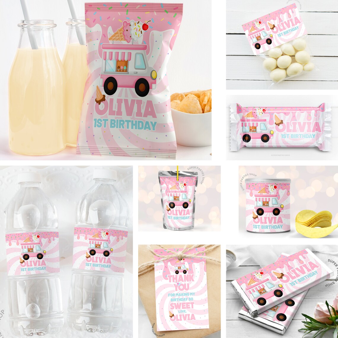 Ice Cream Bundle PRINTABLE Kit Ice Cream Decoration Ice | Etsy