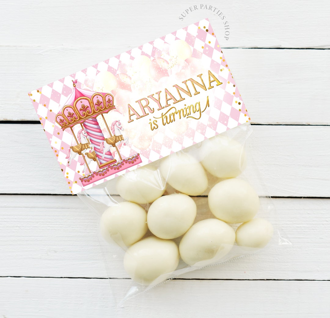 Carousel Candy Bag Label PRINTABLE, Merry Go Round,circus Carnival ...