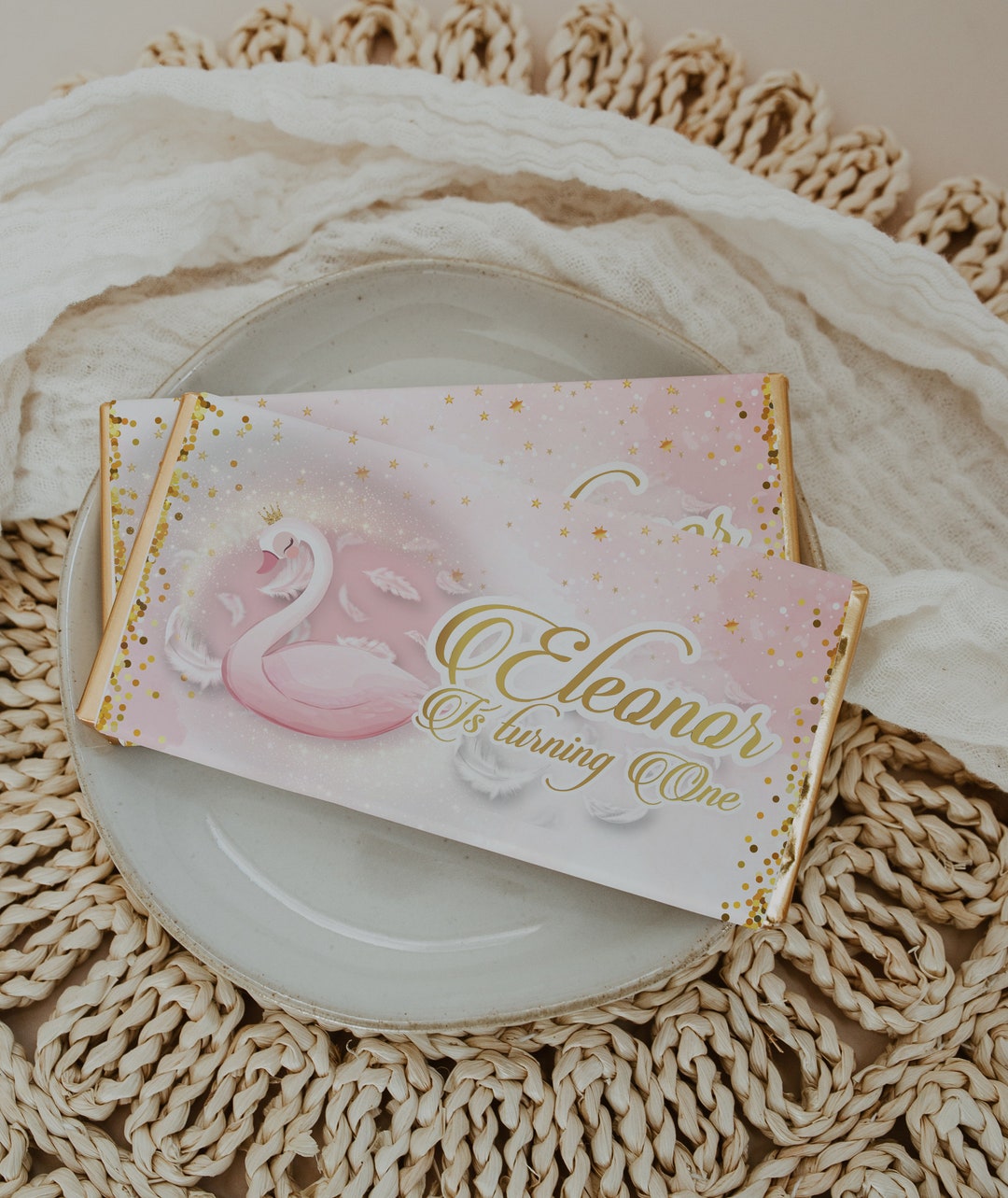 Swan Candy Bar 1.55oz Swan Baby Shower Snack Treat - Etsy