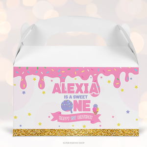 Ice Cream GABLE Box Label Printable, Snack Treat , Ice Cream Birthday ...