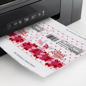 Valentine's Day Candy Bar 1.55oz Wrapper Printable, Snack Bag , Best ...