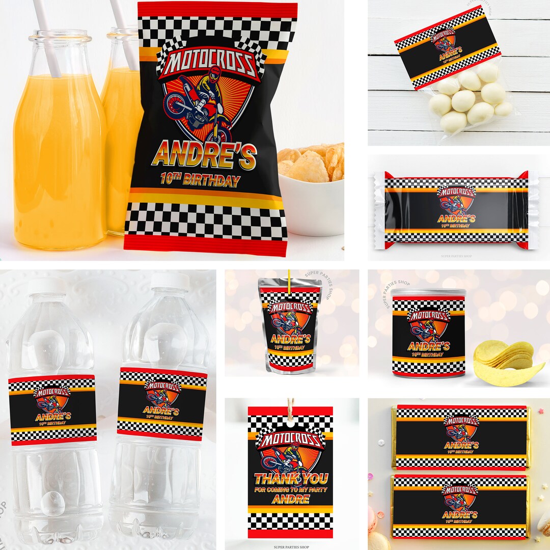 Motocross Bundle Set Printable, Dirty Bike, Roadster Birthday, Racing ...