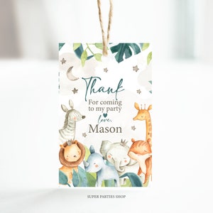 Safari Favor Tag Printable Gift Label Wild One Wild Two - Etsy