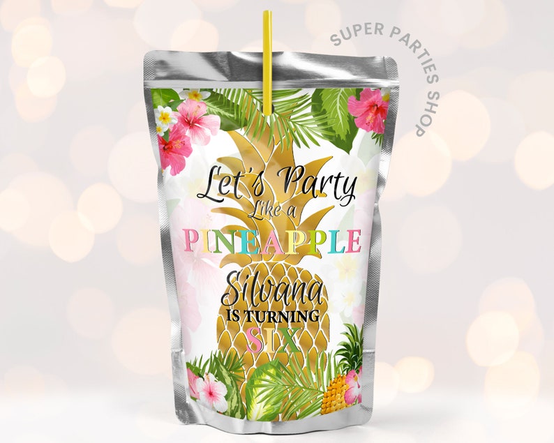 Aloha Pineapple Bundle Printable Kit Pineapple Favor Decor - Etsy