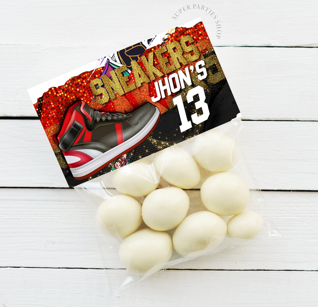 Sneakers Candy Bag Topper Printable, Sneaker Ball Decoration, Sneakers ...