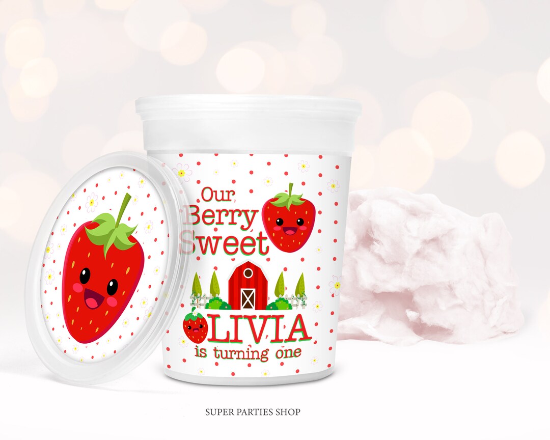 Strawberry Printable Cotton Candy Label, Cotton Candy Tub Label ,fruits ...