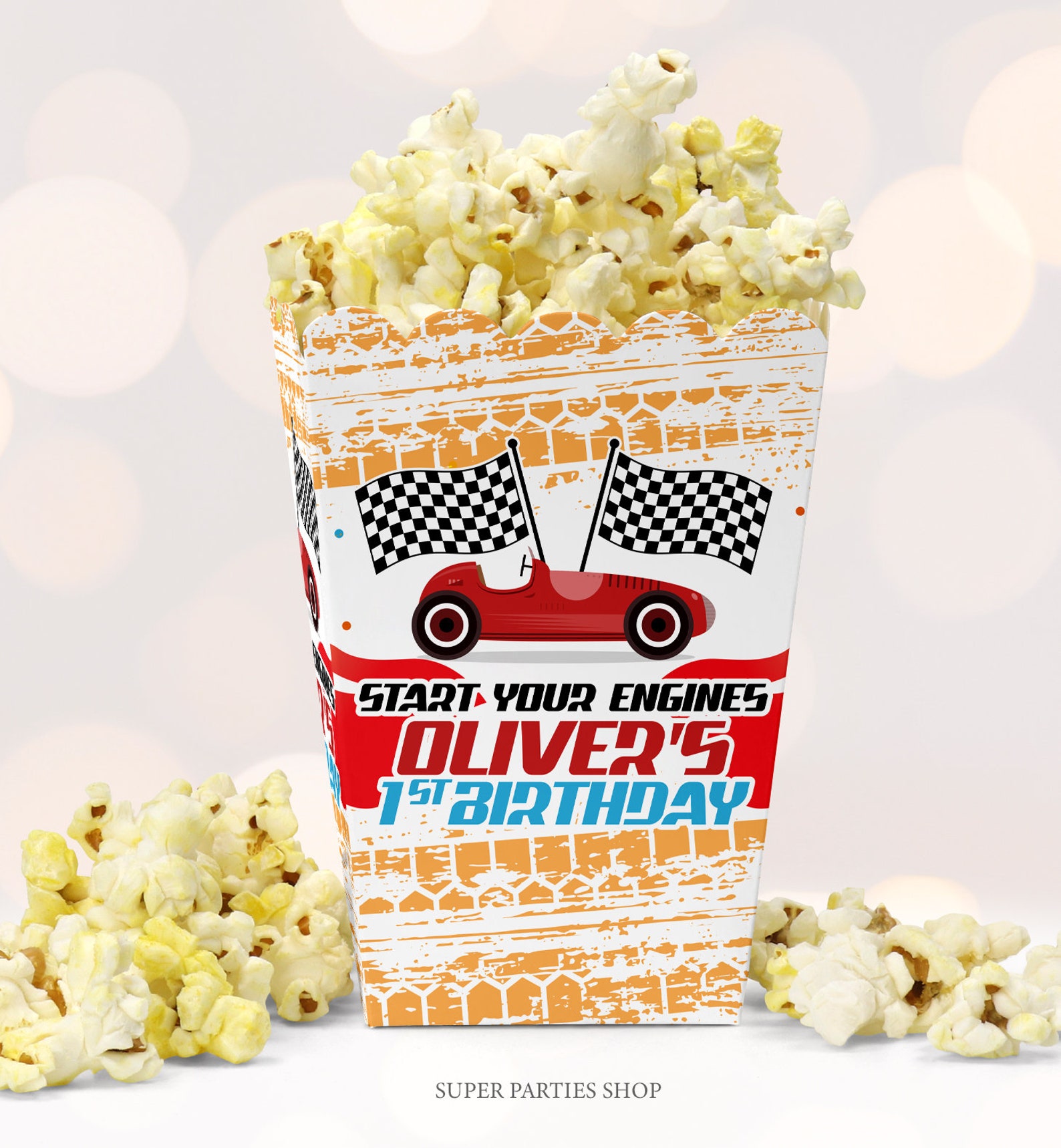 Race Cars Popcorn Box Printable Snack Treat Roadster - Etsy