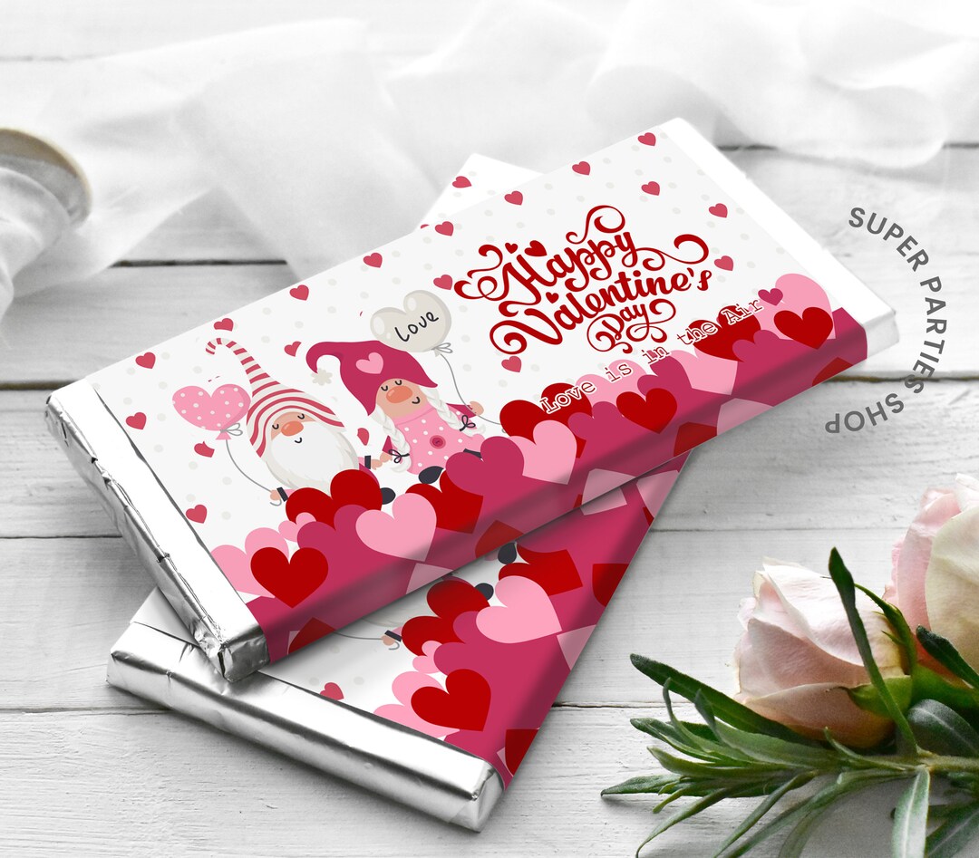 Valentine's Day Candy Bar 1.55oz Wrapper Printable, Snack Bag , Best ...