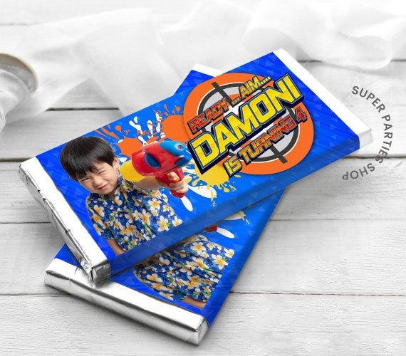 Dart Gun Candy Bar Wrapper Printable Dart War Birthday Party - Etsy