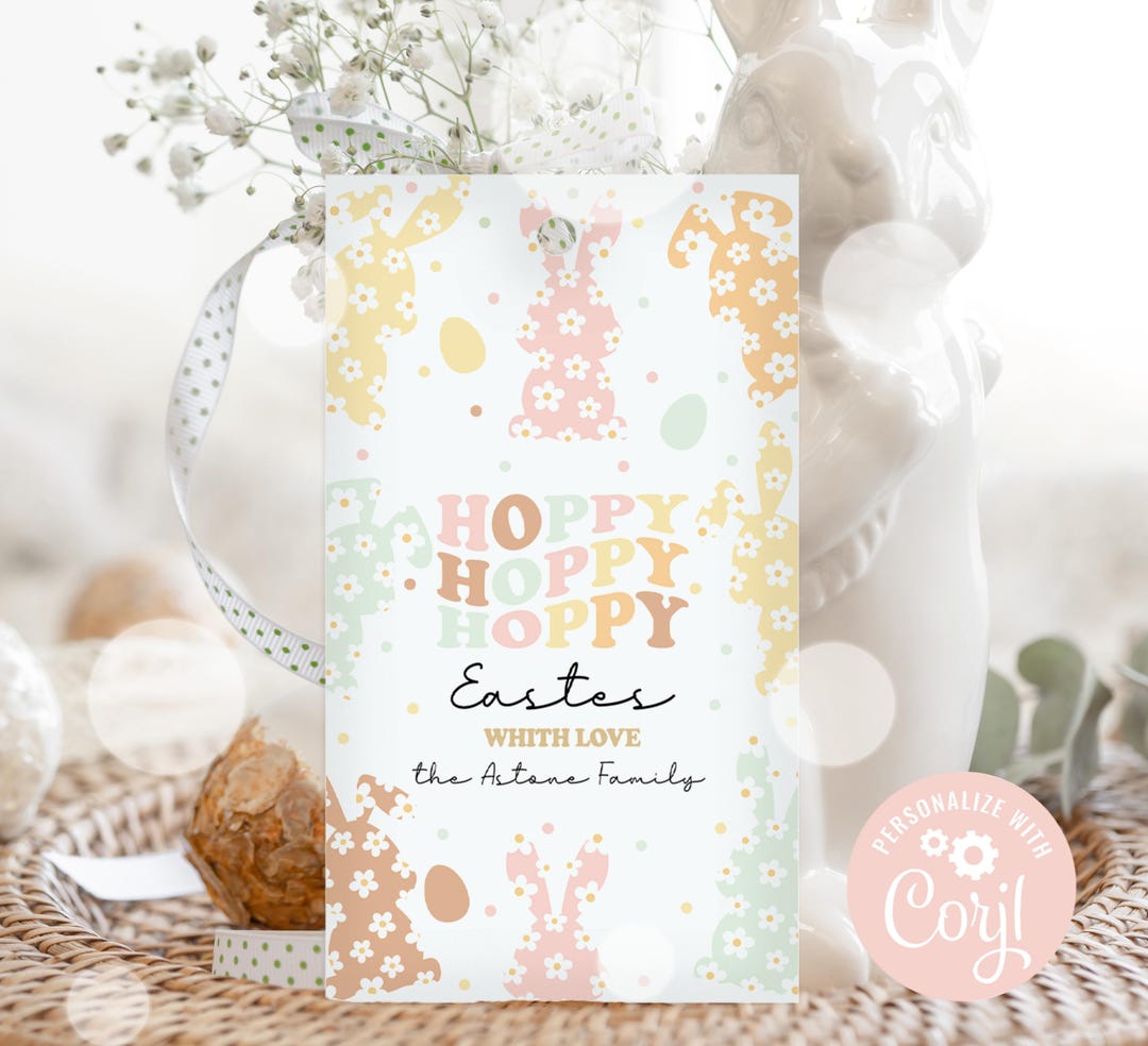 Editable Easter Tag Hoppy Easter, Good Egg, Gift Tags, Easter Favor ...