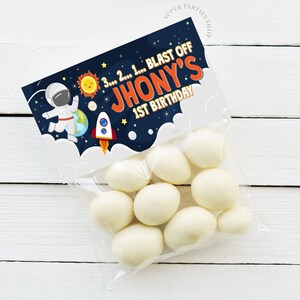 Space Candy Bag Topper Printable Astronaut Birthday Gift - Etsy