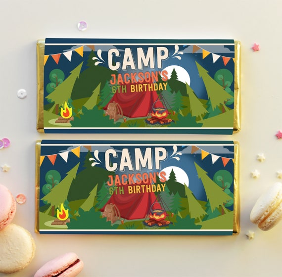 Camping Candy Bar 1.55oz Printable Party Items Camp Party - Etsy