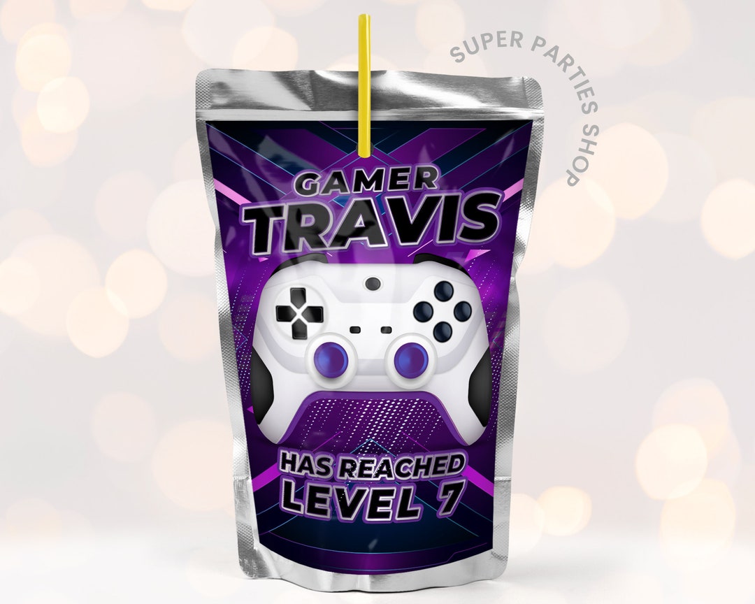 Gamer Caprisun Label Printable, Capri Sun Juice, Gamer Birthday, Video ...