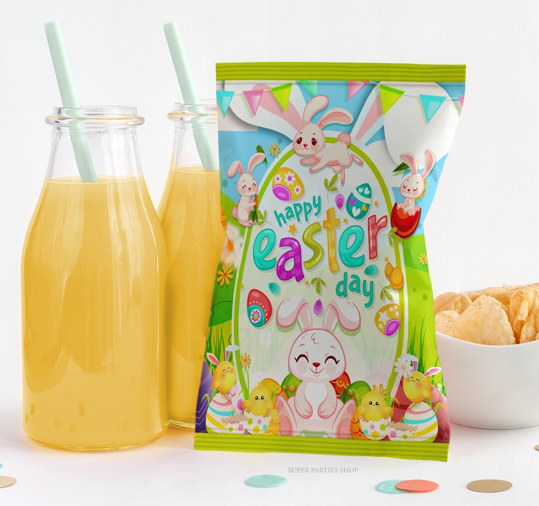 Easter Chip Bag Wrapper Digital Download Printable Template, Potatoes ...