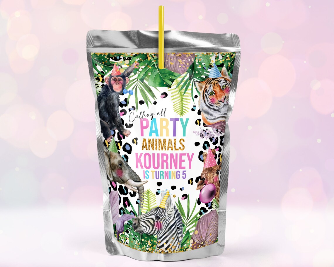 Jungle Caprisun Juice Printable Wild One Wild Two Label - Etsy