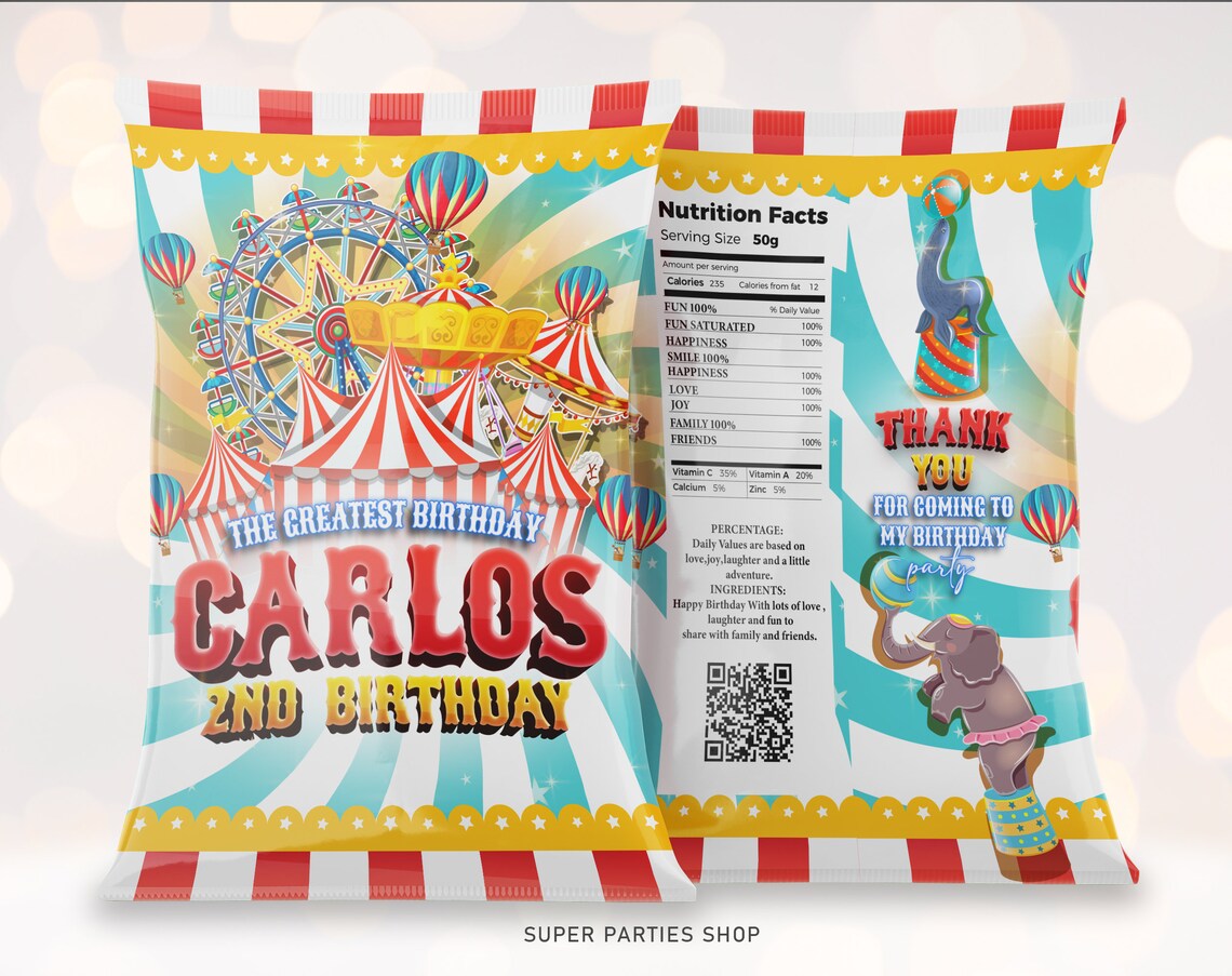 Circus Party Bundle Kit Printable Circus Tent Birthday Party - Etsy