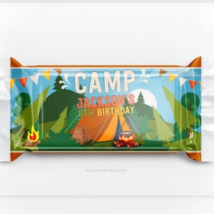 Camping Party Bundle Kit Printable Party Items, Camp Party Printables ...